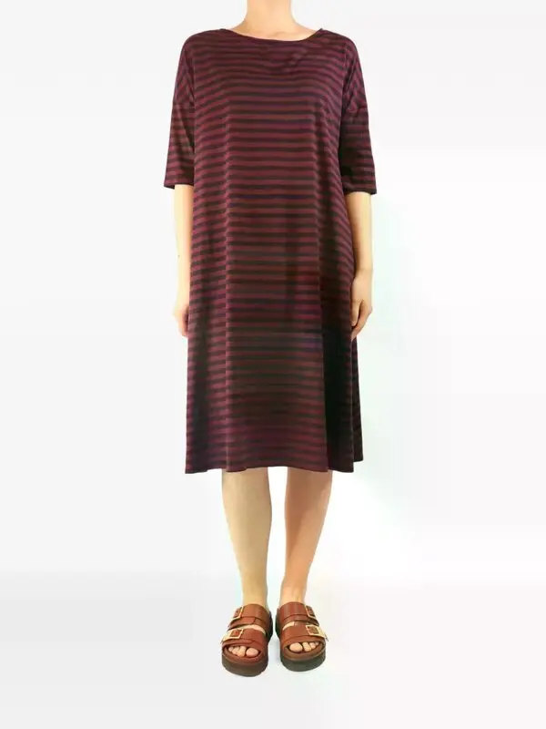 Apuntob Striped Midi Dress