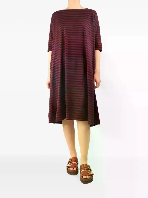 Apuntob Striped Midi Dress