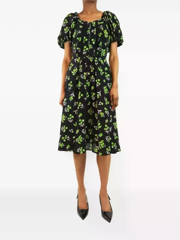 Prada Floral Print Midi Dress