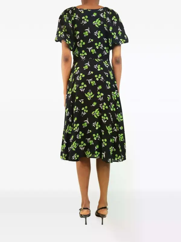 Prada Floral Print Midi Dress