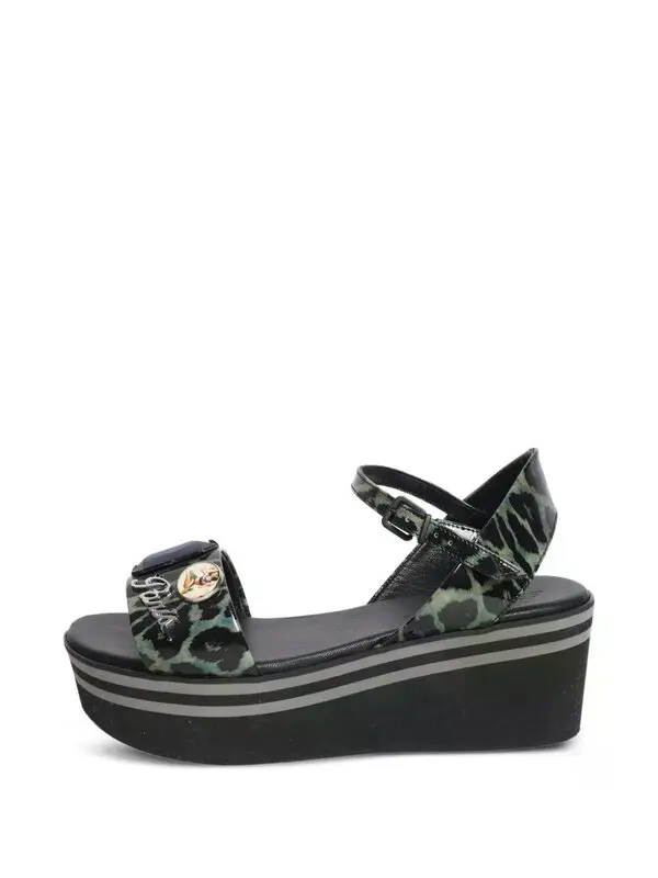 Clergerie Bejewelled Platform Sandals - Green