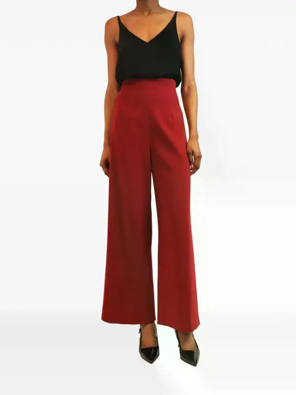 SERGIO HUDSON Darted Waist Wide Leg Trousers
