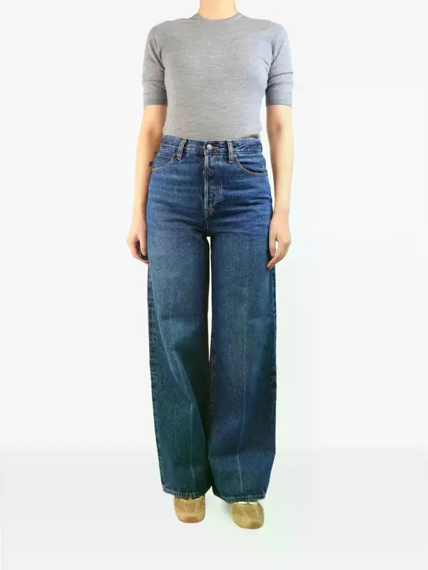 FRAME Collegiate Wide Leg Jeans - Blue