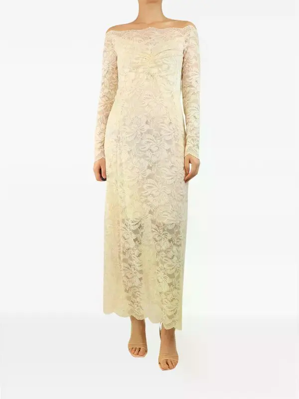 Rabanne Off-shoulder Lace Maxi Dress