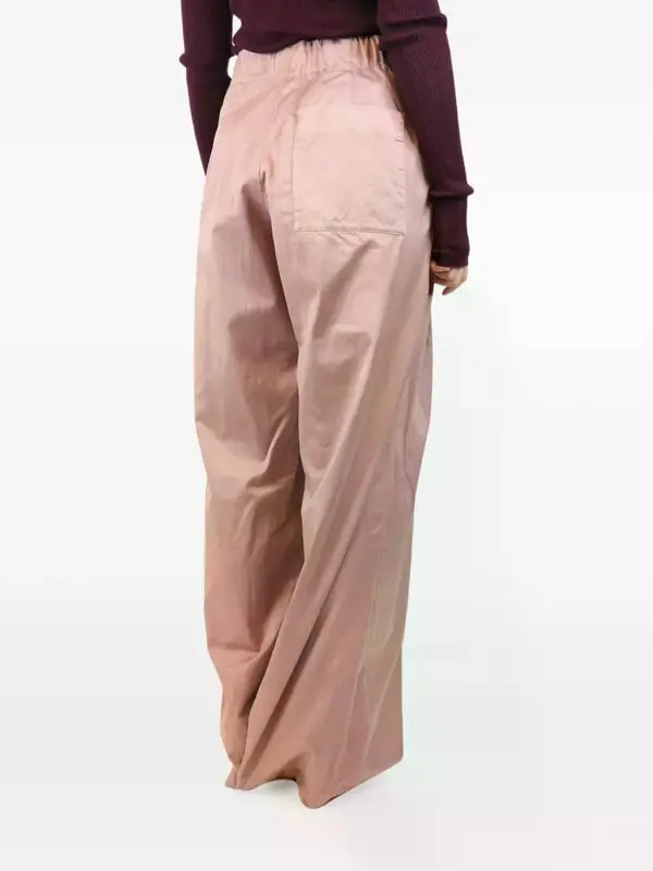 Dries Van Noten Pink Satin Pleated Trousers