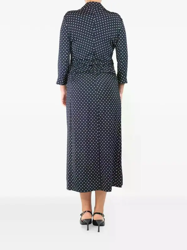 Altuzarra Ruched Polka-dot Midi Dress