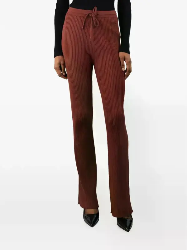 Nanushka Ribbed Knit Drawstring Trousers