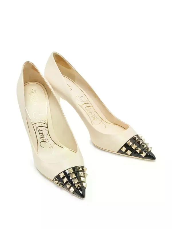 Valentino Garavani Rockstud Leather Heeled Pumps
