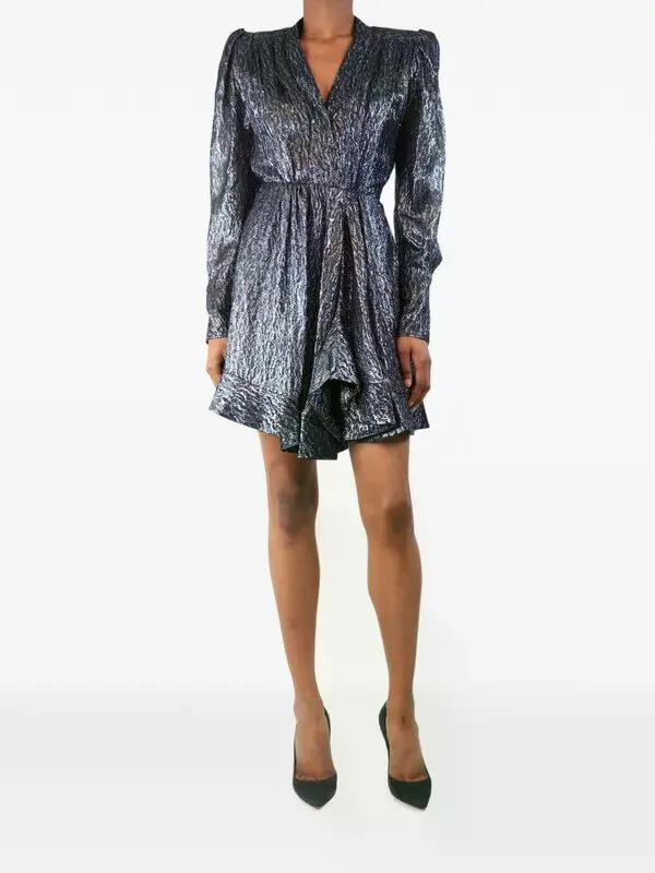 ISABEL MARANT VINTAGE Melyo Jacquard-lamé Mini Dress - Blue