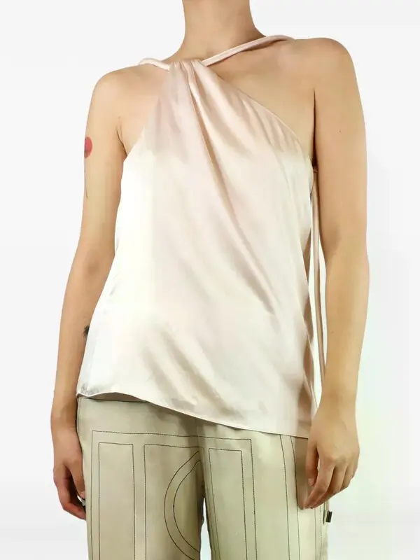 ET OCHS One-shoulder Neck-tie Top