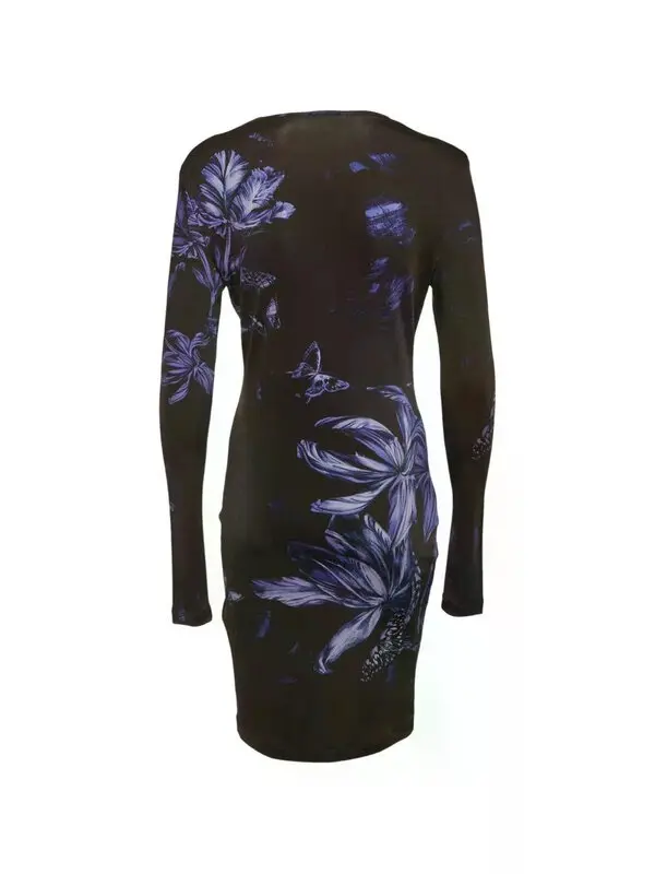 Just Cavalli Floral Print Dress - Black