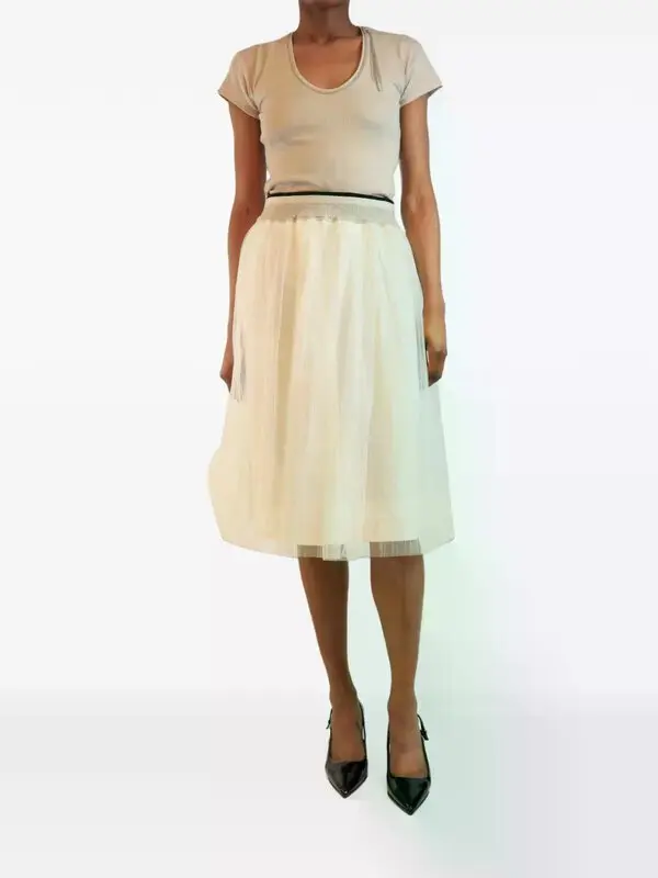 Brunello Cucinelli Tulle Midi Skirt