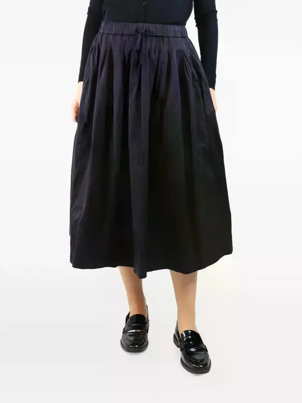 CASEY CASEY Pleated Drawstring Midi Skirt