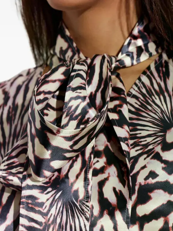 Ulla Johnson Pleated Abstract-print Midi Dress