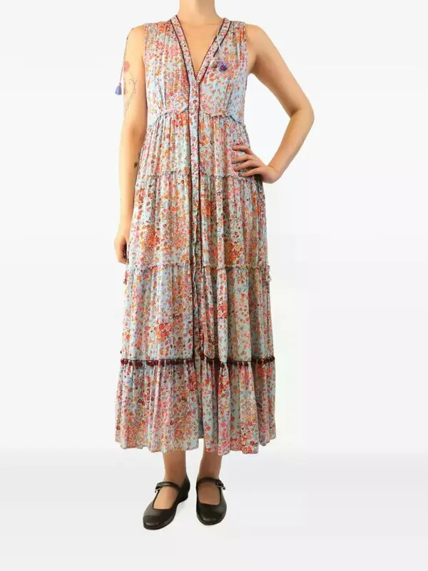 Poupette St Barth Floral Print Midi Dress