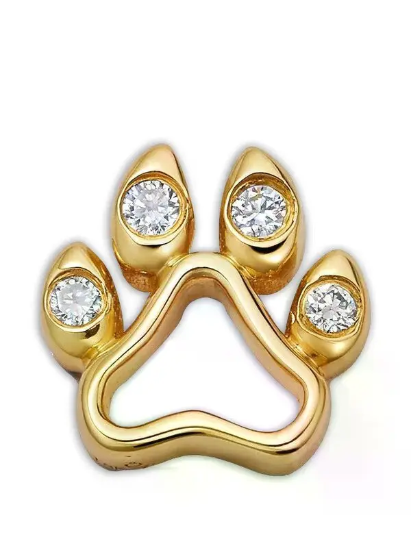 Loquet 18k Yellow Diamond Paw Charm - Gold