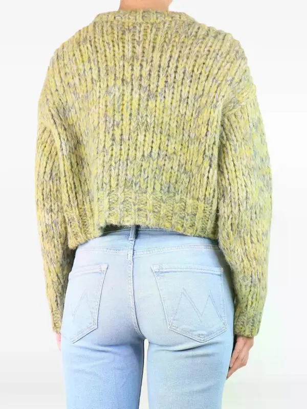 FRAME Cable-knit Cropped Sweater
