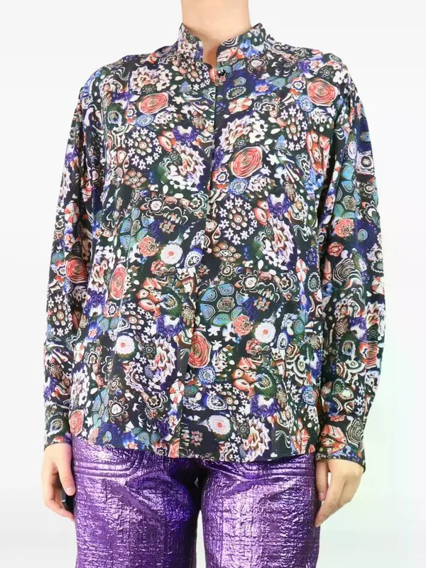 ISABEL MARANT VINTAGE Floral-print Silk-blend Blouse