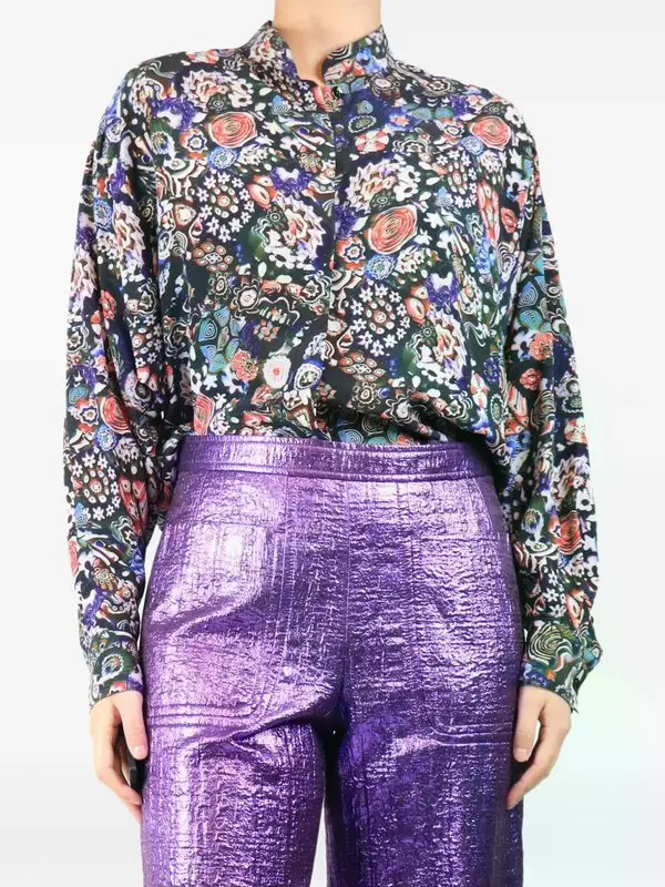 ISABEL MARANT VINTAGE Floral-print Silk-blend Blouse