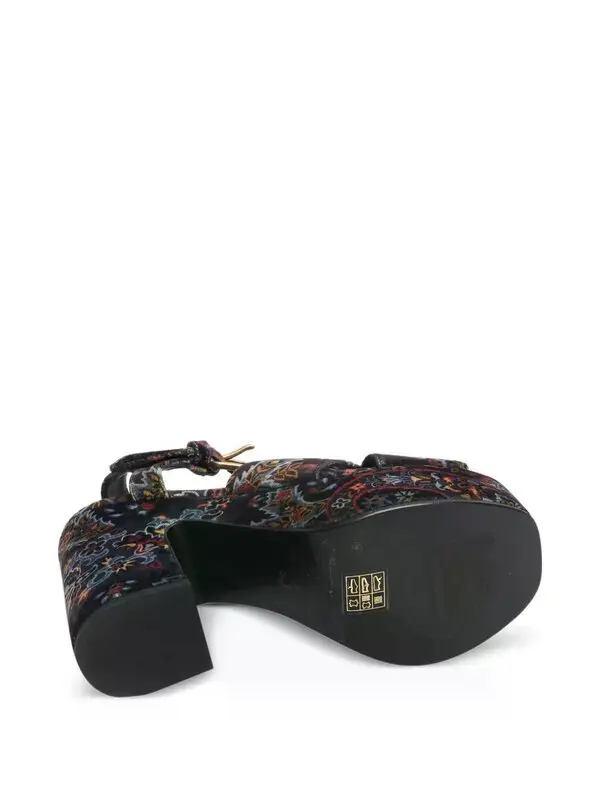 Etro Paisley Print Heeled Sandals