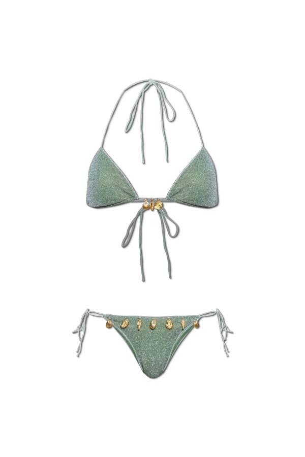 Oseree Two-piece Swimsuit With Lurex Thread - Green