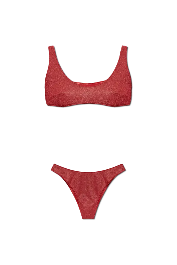 Oseree Two-piece Swimsuit With Lurex Thread - Red