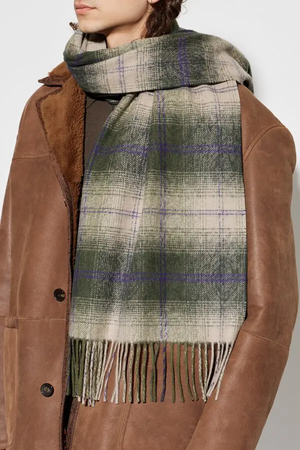 Etro Wool Scarf With Fringes