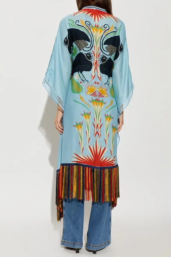 Etro Silk Dress With Fringes