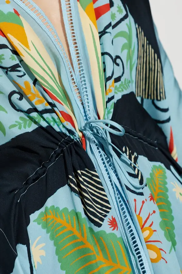 Etro Silk Dress With Fringes