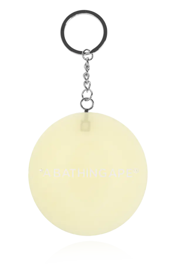 A BATHING APE Monkey Head Logo Keychain