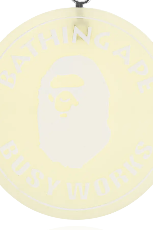A BATHING APE Monkey Head Logo Keychain