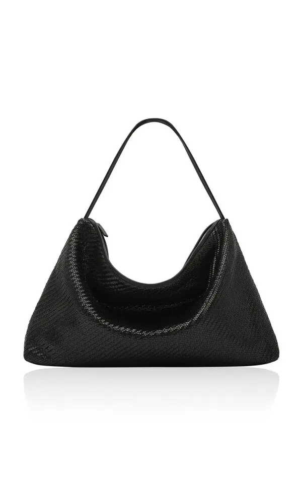 ST. AGNI Woven Hobo Bag - Black