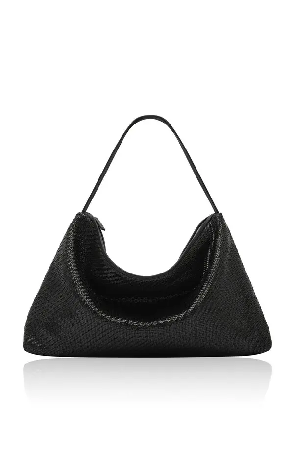 ST. AGNI Woven Hobo Bag - Brown