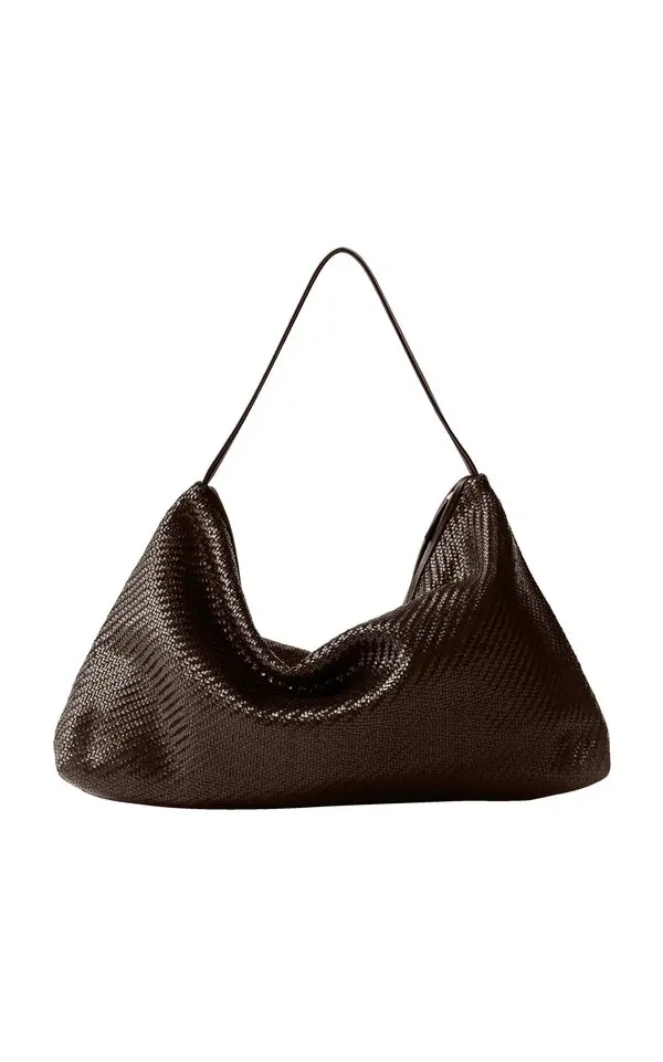 ST. AGNI Woven Hobo Bag - Brown