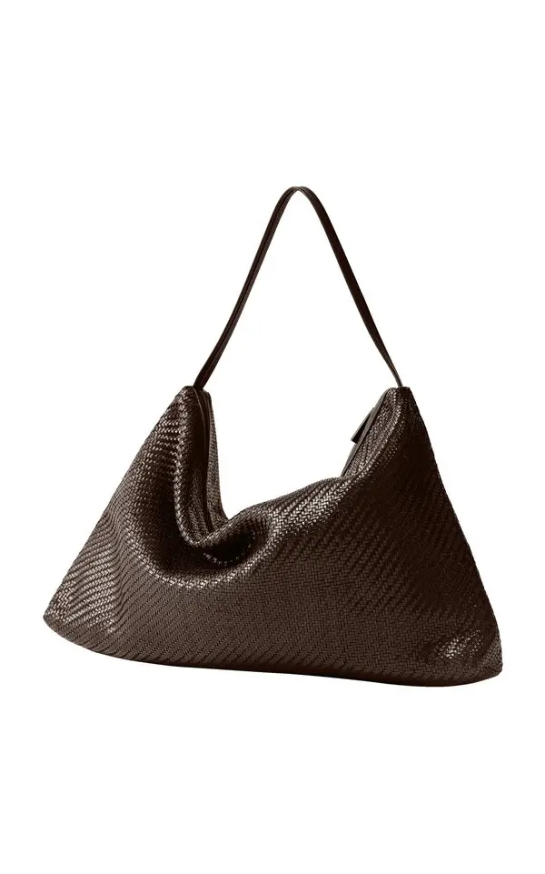 ST. AGNI Woven Hobo Bag - Brown