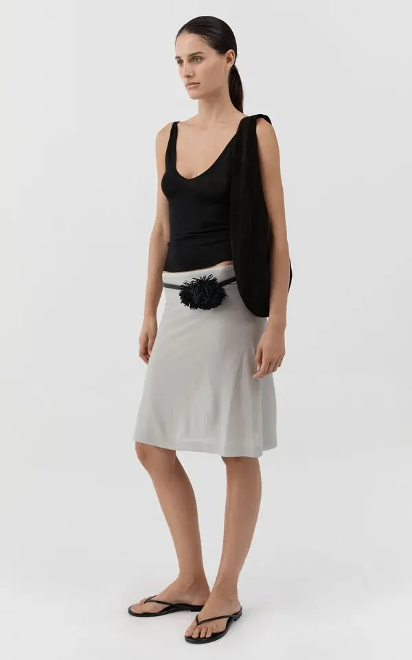 ST. AGNI Soft Oval Shoulder Bag - Black