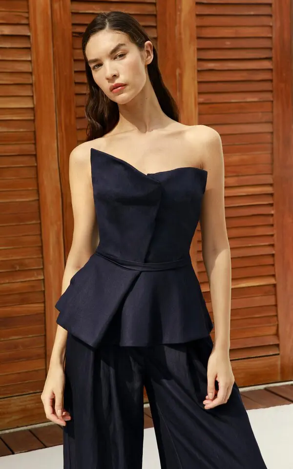 ANDRES OTALORA Asymmetric Peplum Top