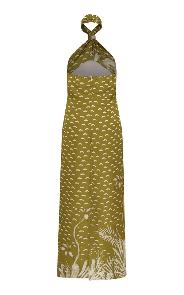 ANDRES OTALORA Irresistible Printed Halterneck Maxi Dress