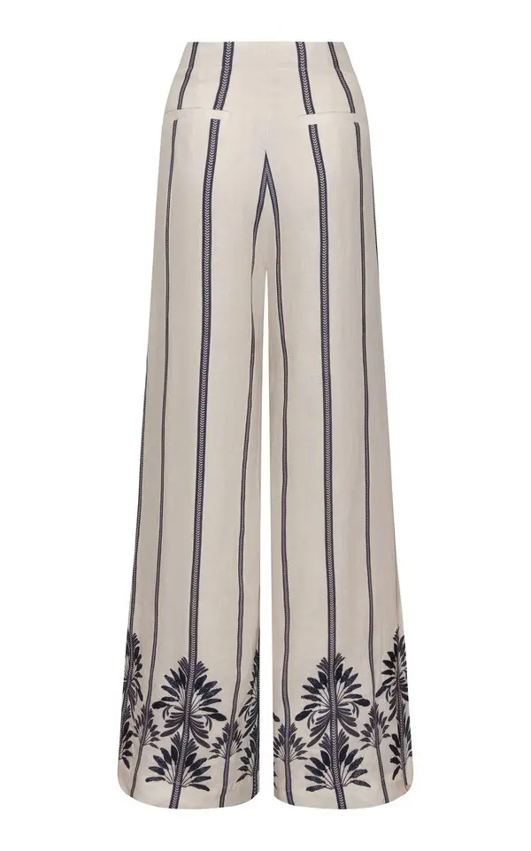 ANDRES OTALORA Del Cardon Embroidered Linen Pants