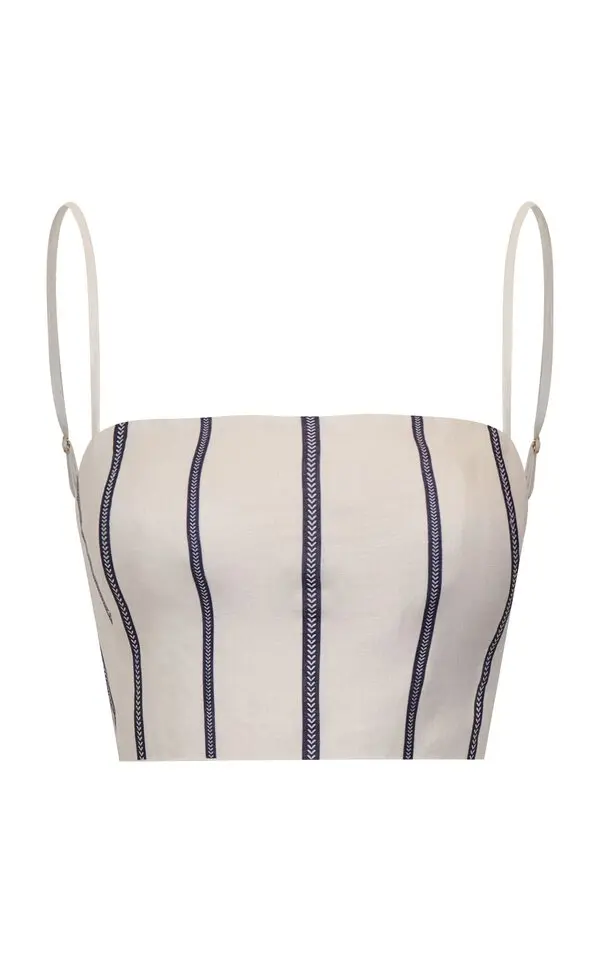 ANDRES OTALORA Tierra Sagrada Linen Top - Stripe