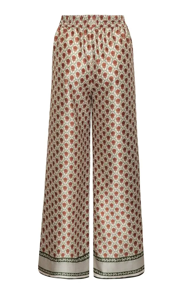 ANDRES OTALORA Alba Printed Wide-leg Pants