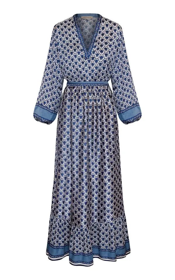 ANDRES OTALORA Tan Bella Printed Maxi Dress