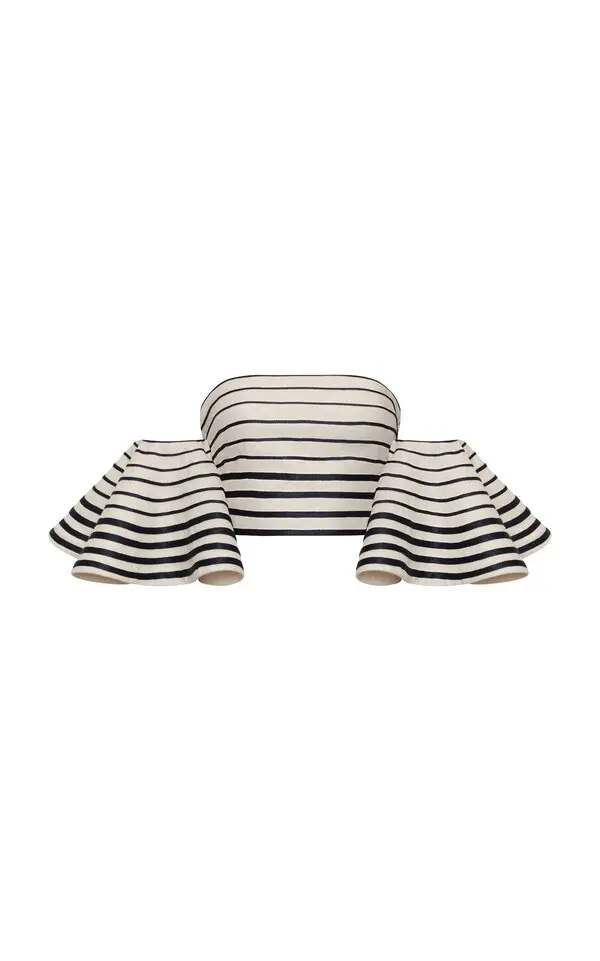ANDRES OTALORA Mano Artesana Embroidered Linen Top