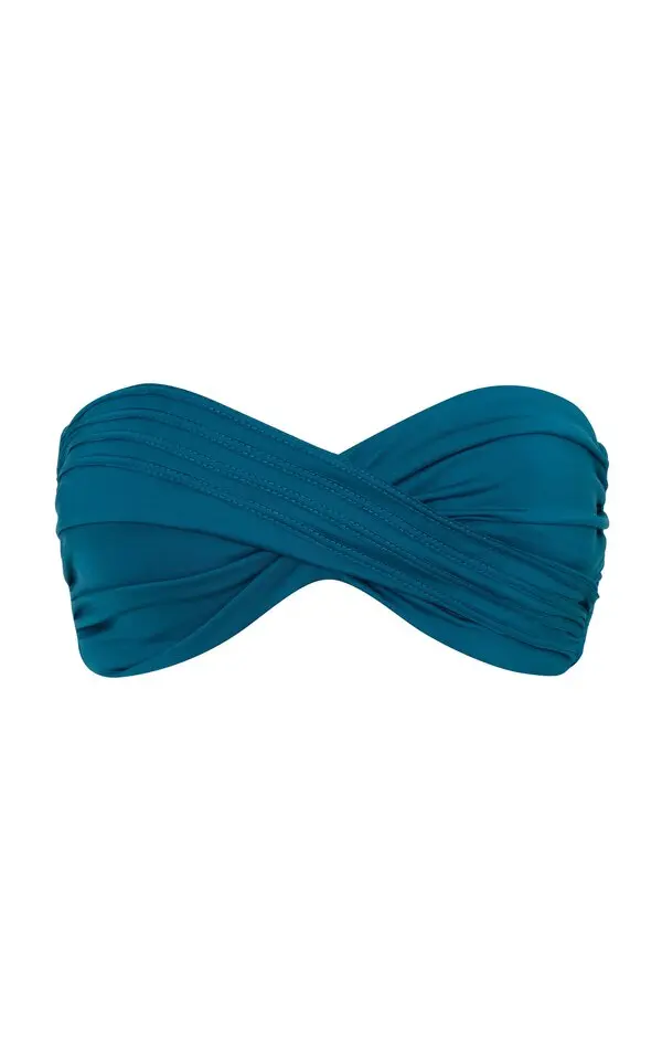 ANDRES OTALORA Turaa Embellished Bikini Top - Turquoise