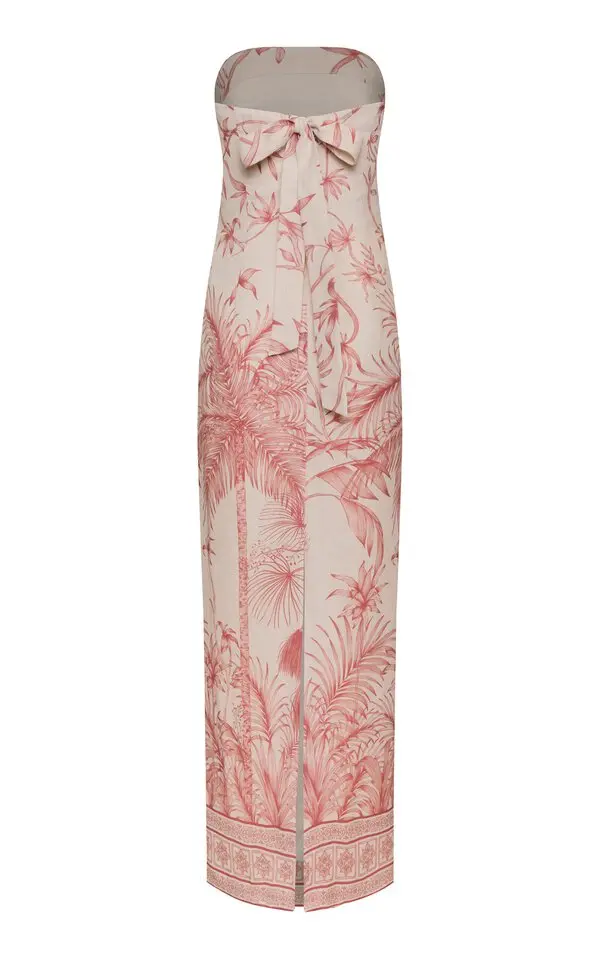 ANDRES OTALORA Oris Printed Linen Maxi Dress