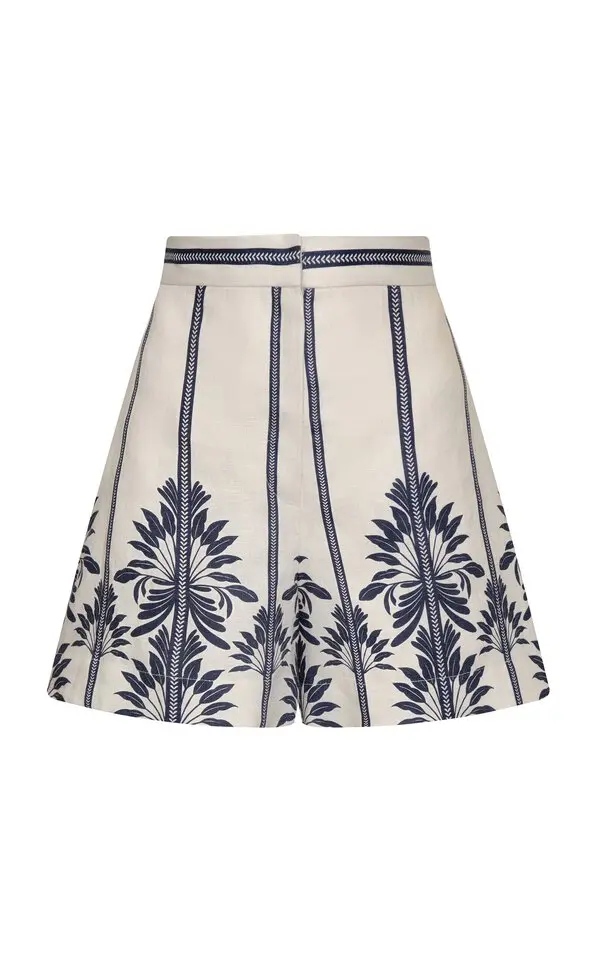 ANDRES OTALORA Del Cielo Linen Shorts - Print