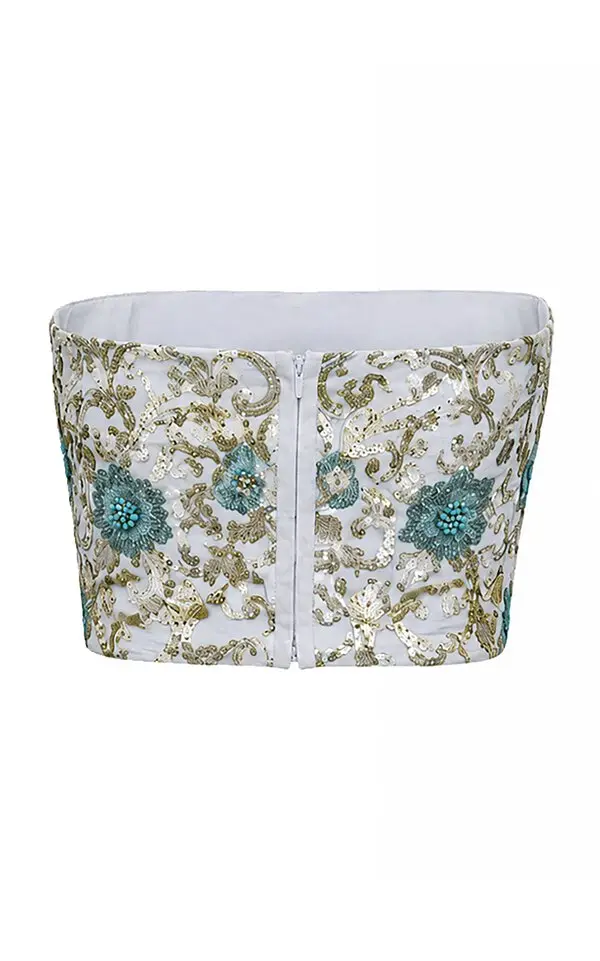LA FUORI Metallique Embellished Corset