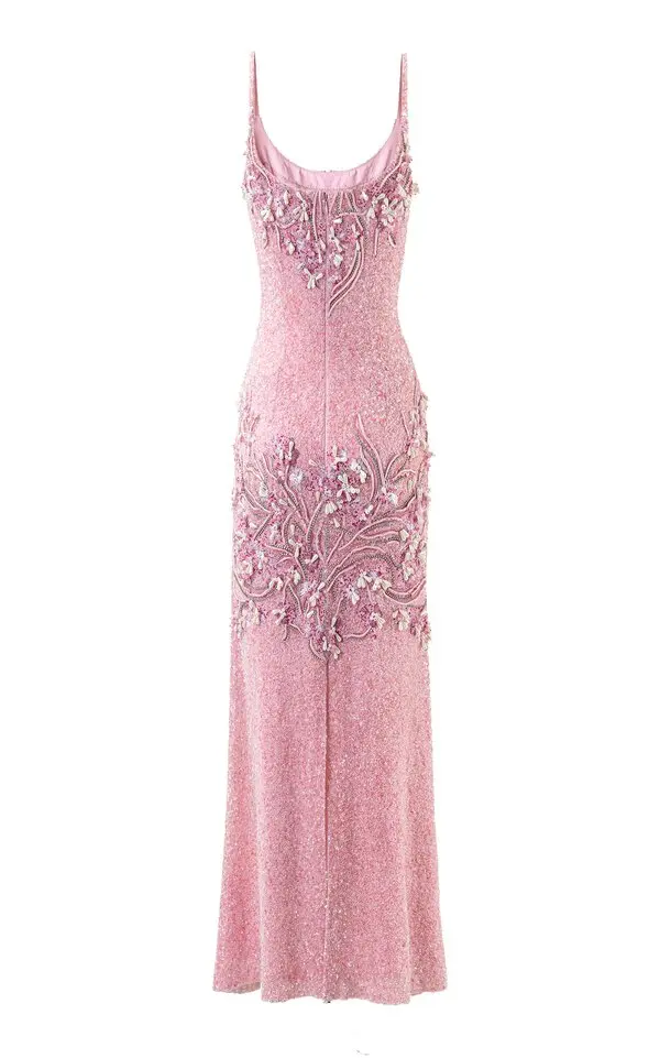 LA FUORI Riviera Blush Rose Maxi Dress