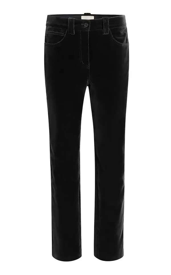 Khaite Farley Velvet Pants - Black