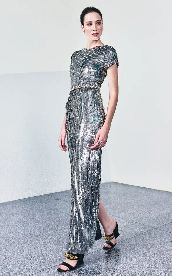 LA FUORI Luna Luxe Embellished Maxi Dress